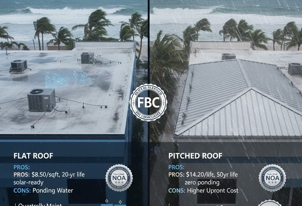 Flat Roof vs. Pitched Roof: Pros and Cons for Florida Businesses ...